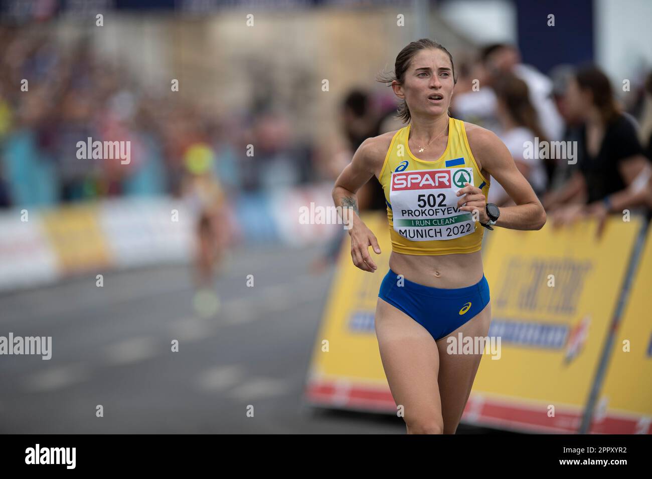 Yevheniya Prokofyeva participating in the Marathon of the European ...