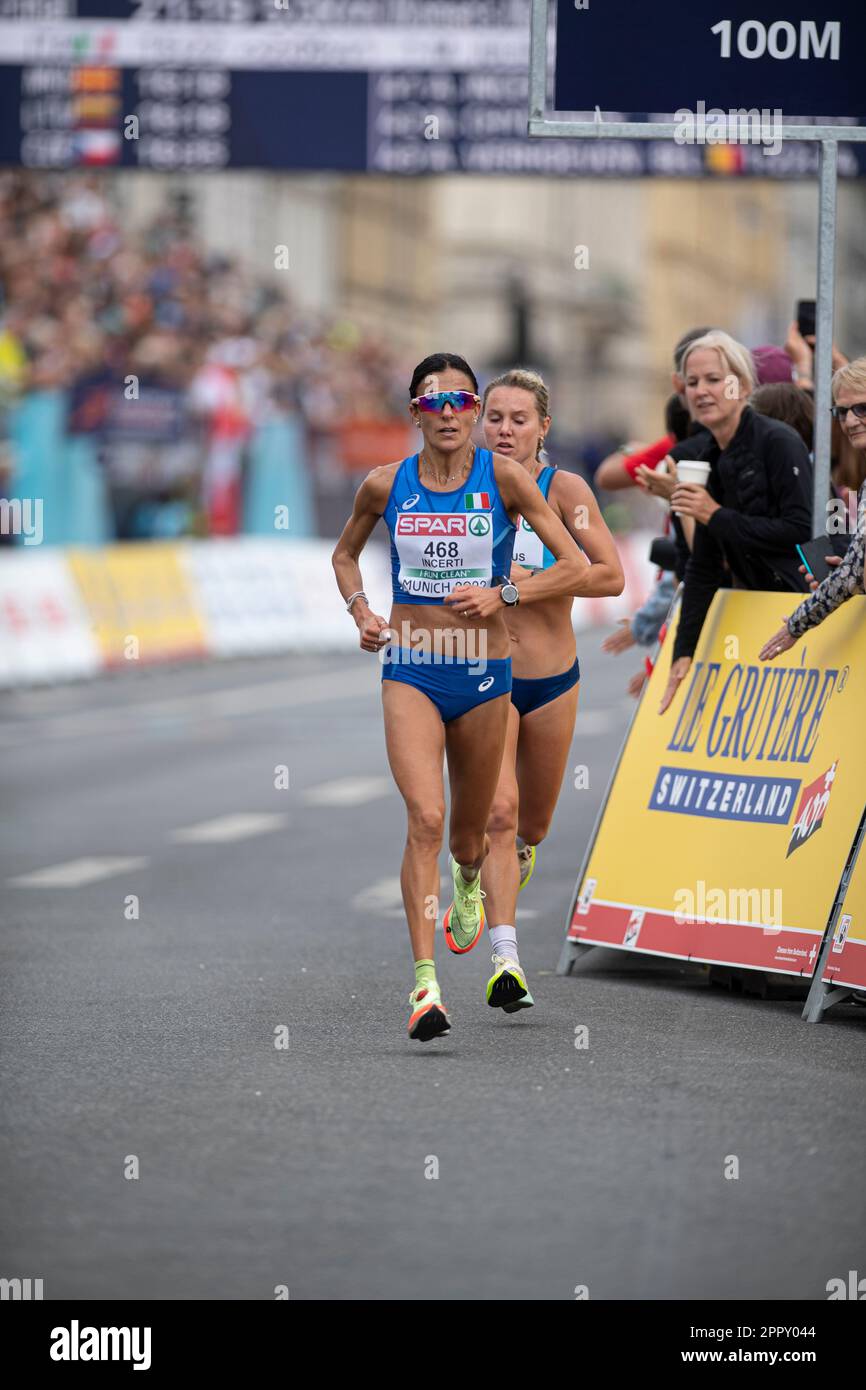 Anna Incerti participating in the Marathon of the European Athletics ...