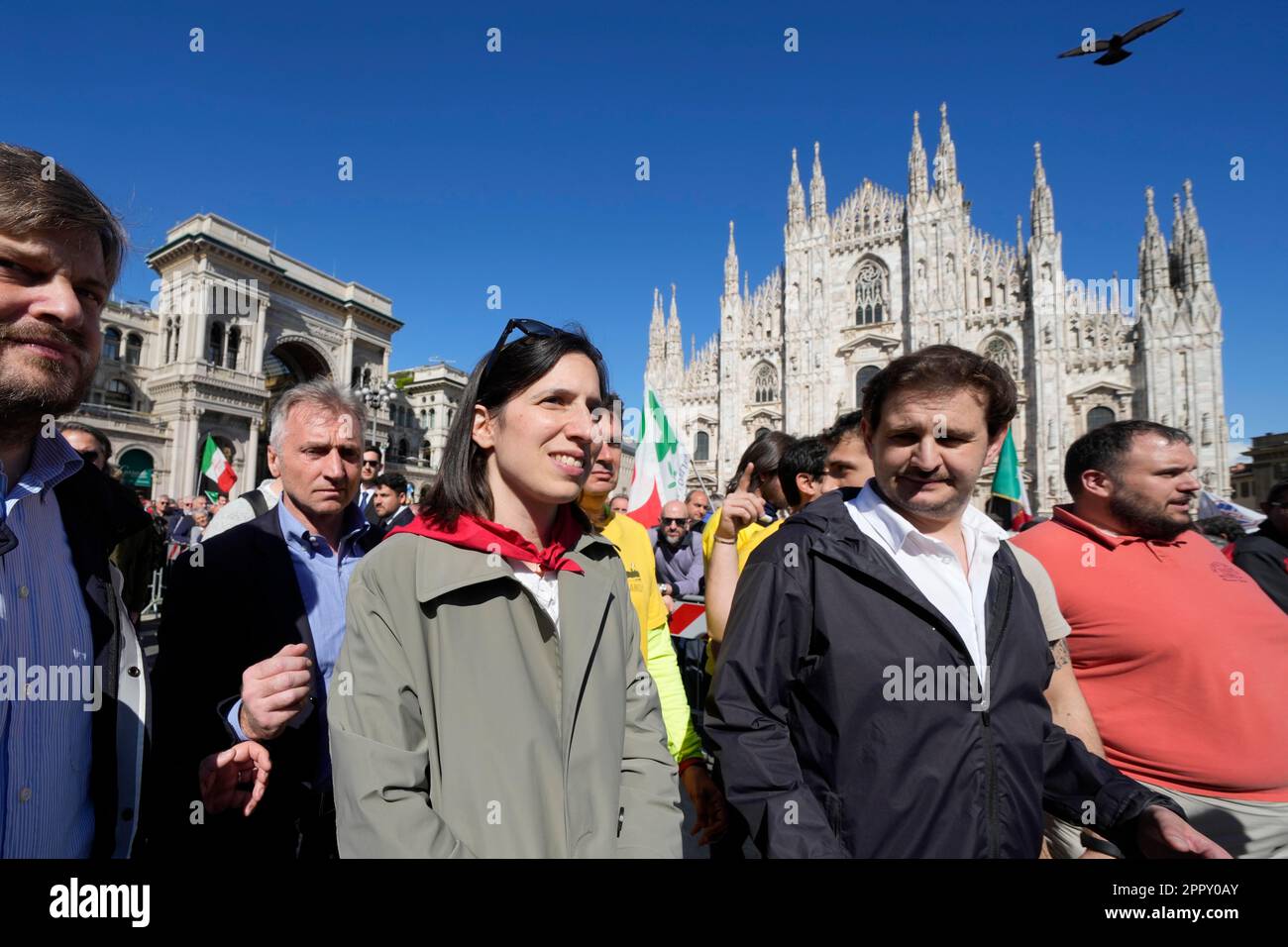 New Democratic Party leader Elly Schlein attends arrives in front of ...