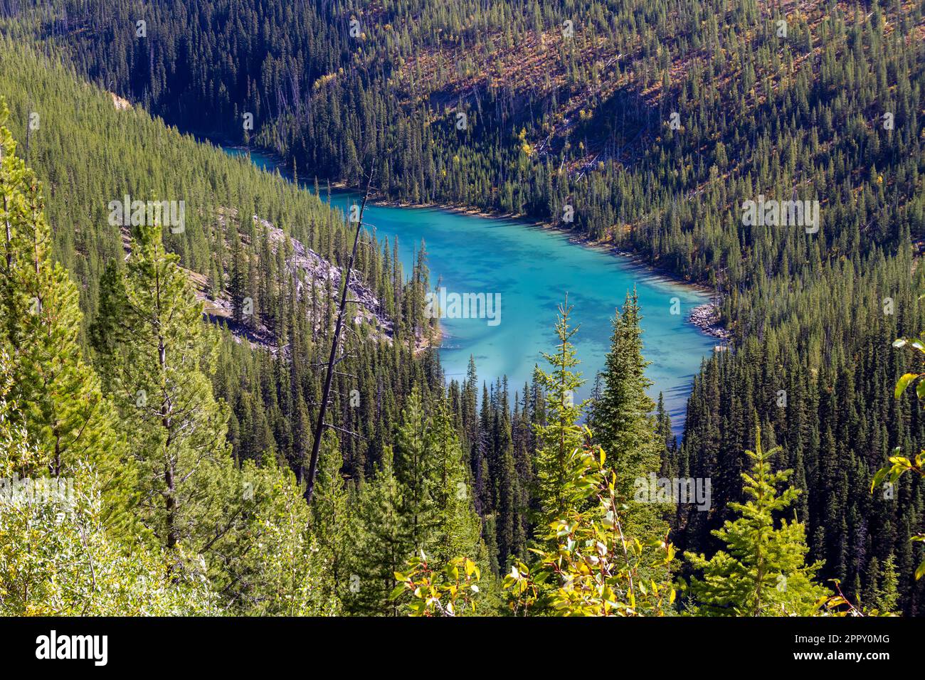 Beautiful view from a scenic lookout travelling through Banff National ...