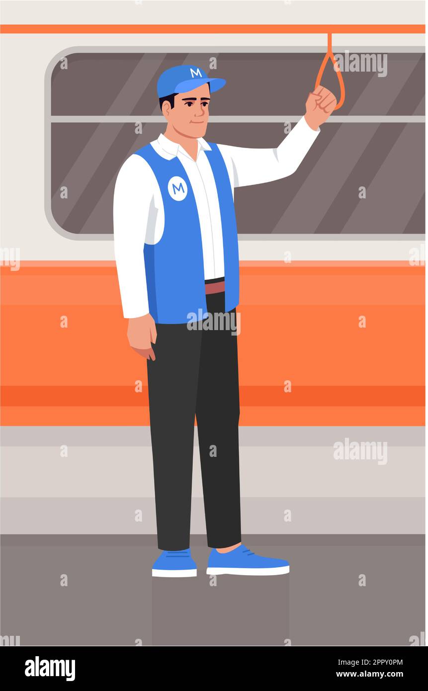 Cartoon train conductor hi-res stock photography and images - Alamy