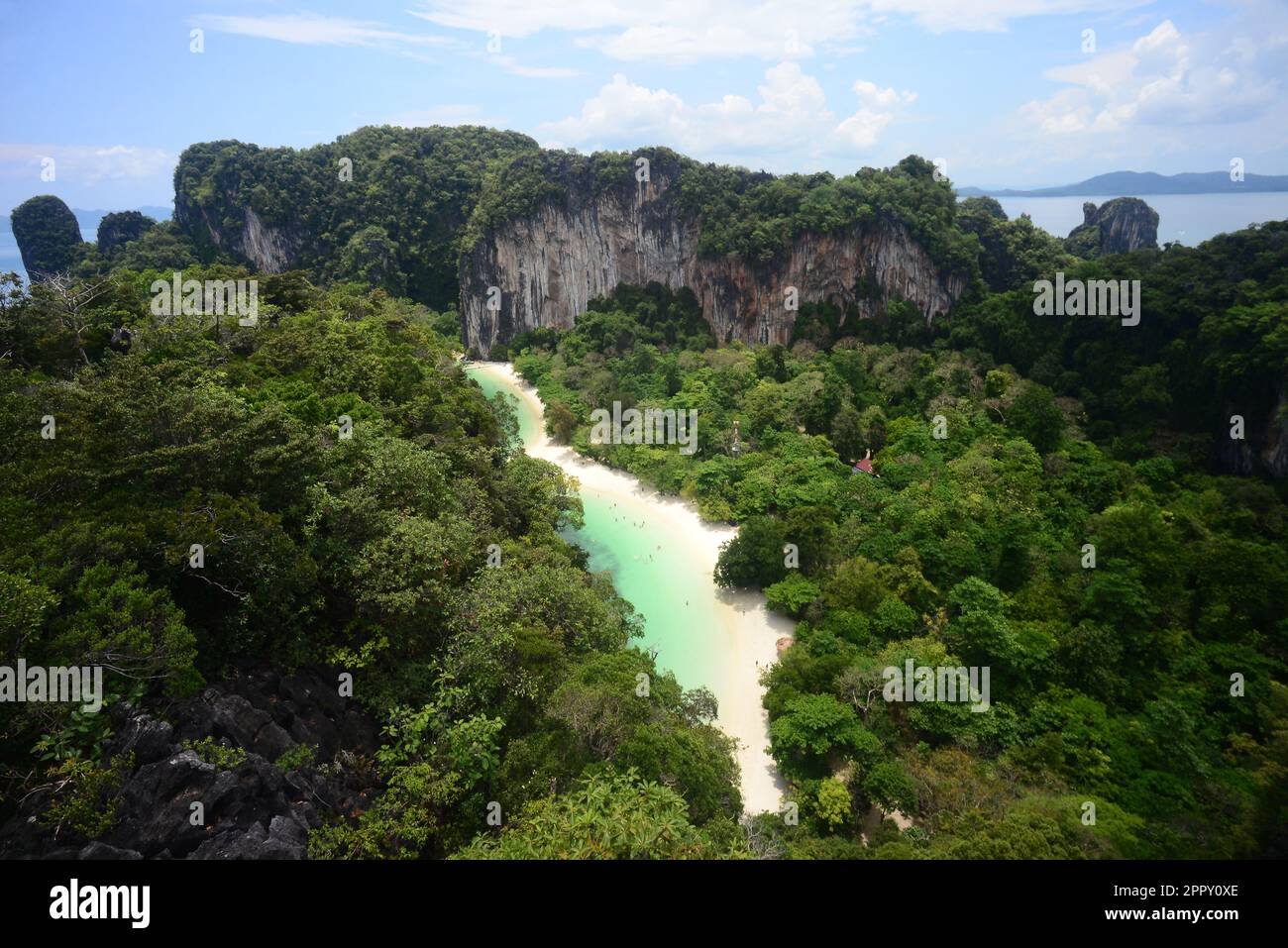 Panorama Aerial view of beautiful natural scenery landscape at tropical ...