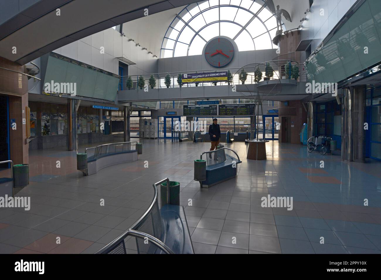 Waiting room at Petržalka railway station, Bratislava, Slovakia ...