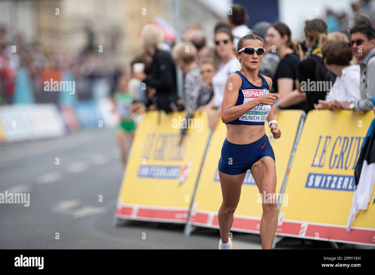 Ana Štefulj participating in the Marathon of the European Athletics ...