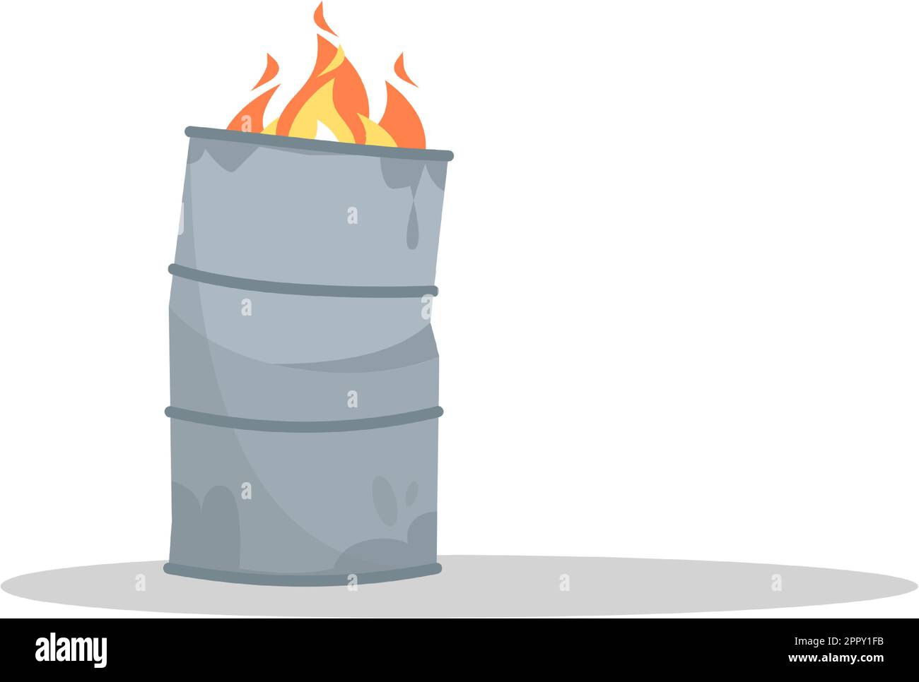 Burning container trash Stock Vector Images - Alamy
