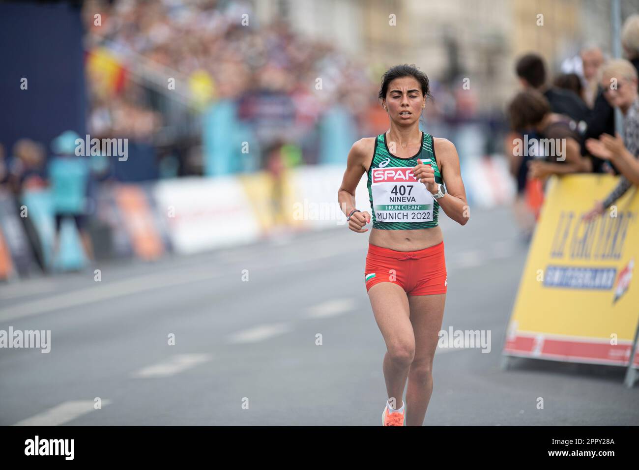 Marinela Nineva participating in the Marathon of the European Athletics ...