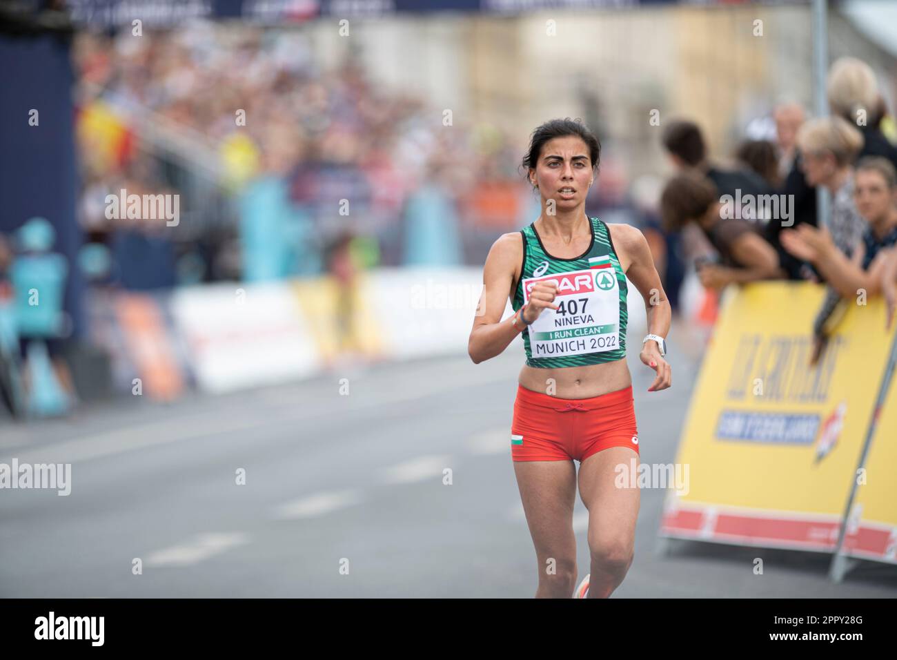 Marinela Nineva participating in the Marathon of the European Athletics ...