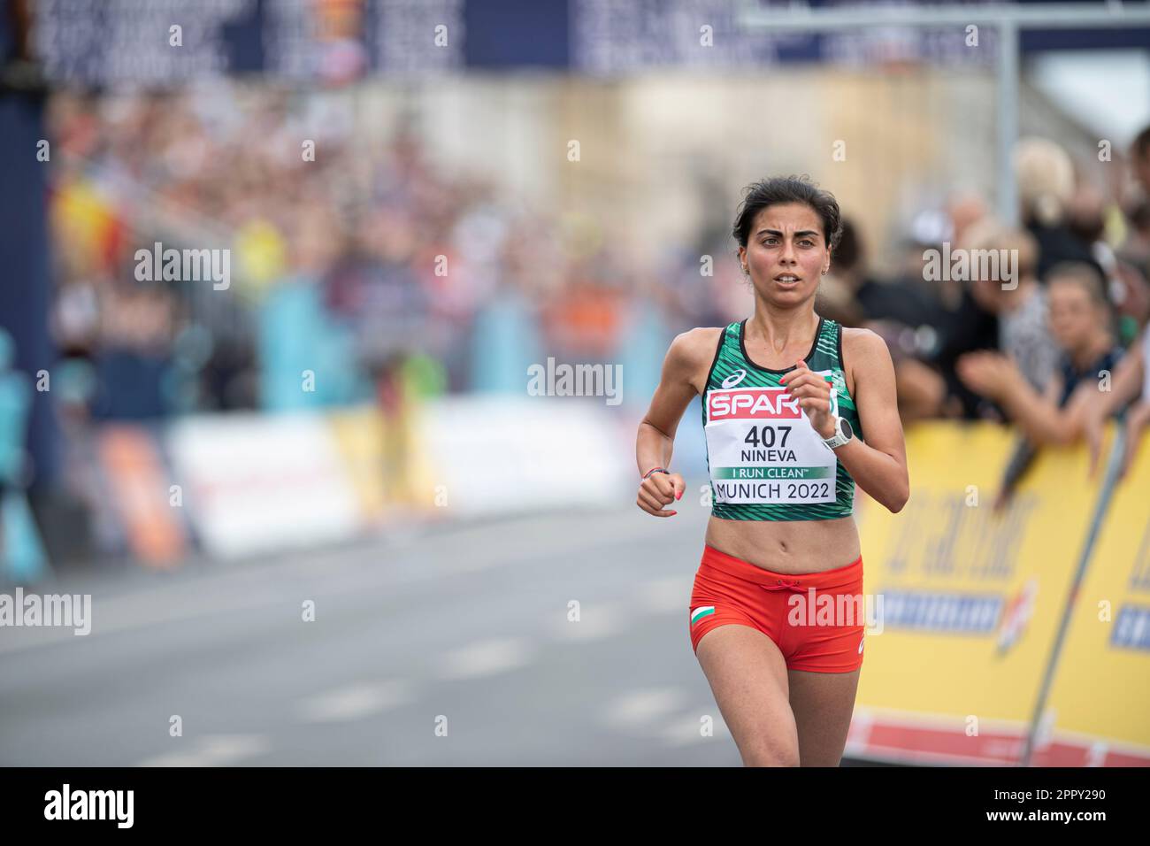 Marinela Nineva participating in the Marathon of the European Athletics ...