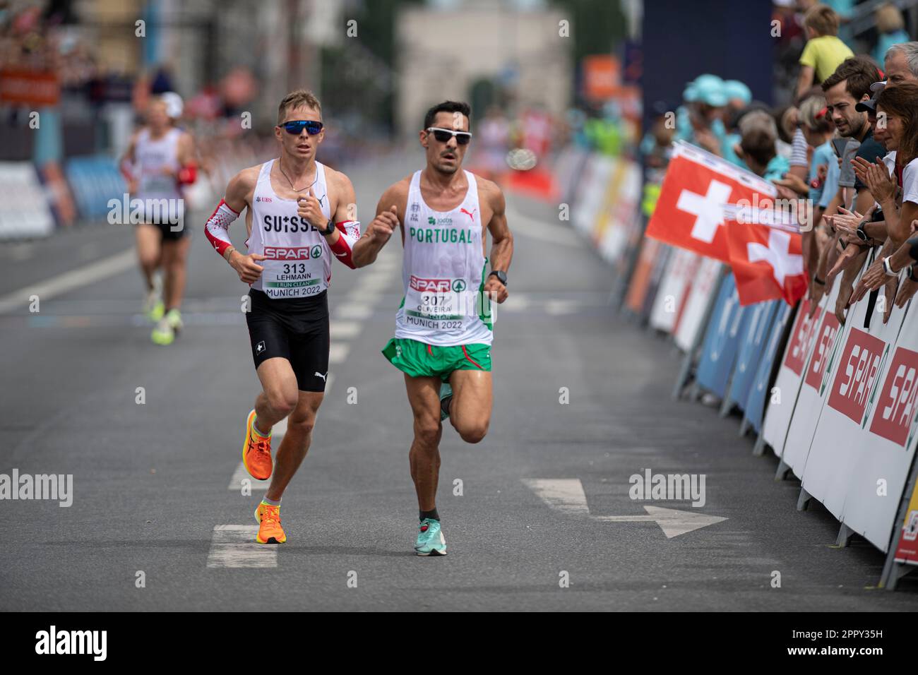 Adrian Lehmann and Fábio OLIVEIRA participating in the Marathon of the ...