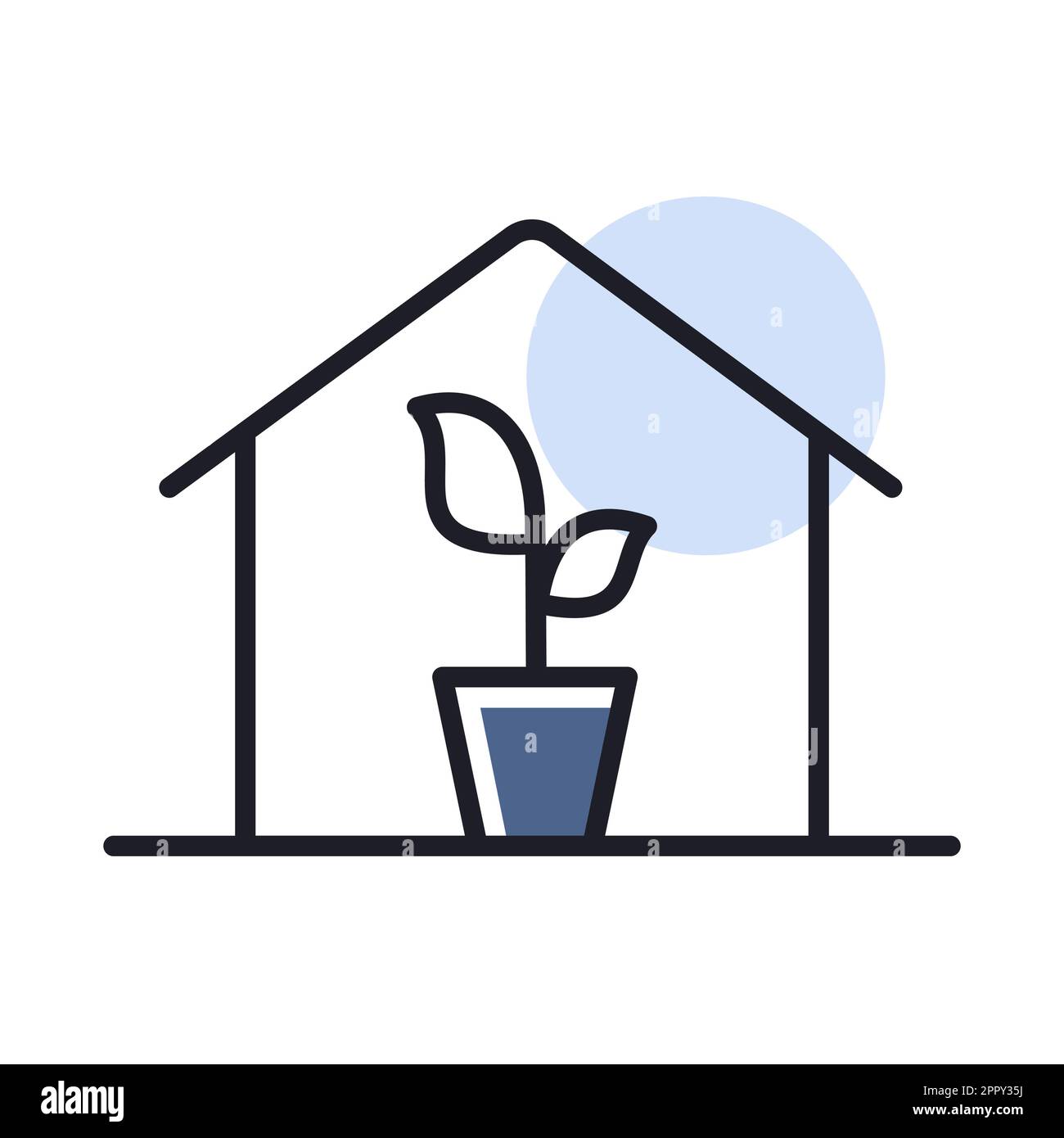 Greenhouse with seedlings inside vector icon Stock Vector Image & Art ...