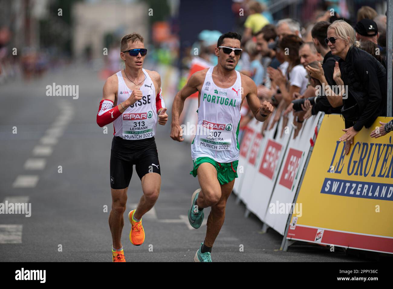 Adrian Lehmann and Fábio OLIVEIRA participating in the Marathon of the ...