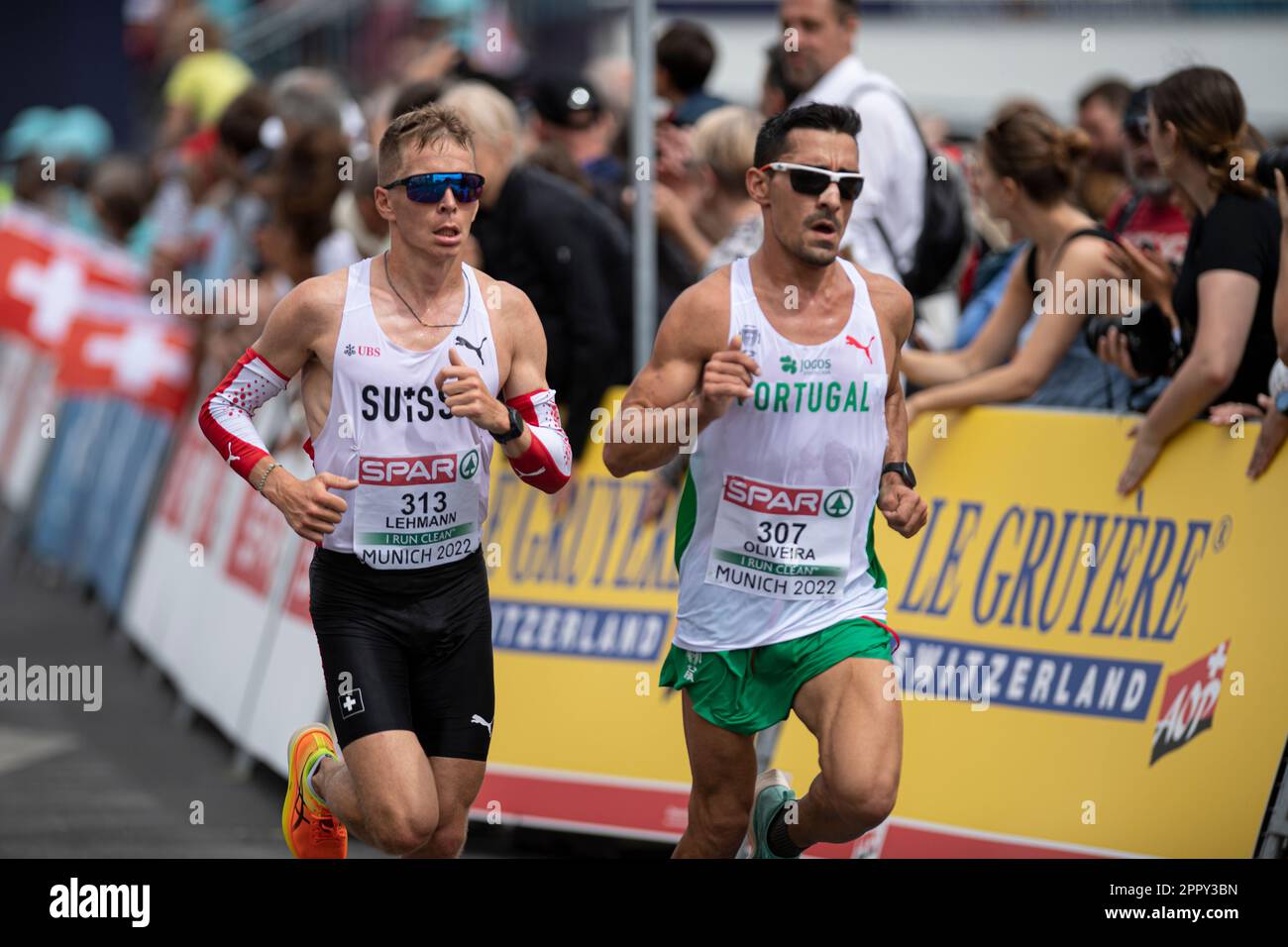 Adrian Lehmann and Fábio OLIVEIRA participating in the Marathon of the ...