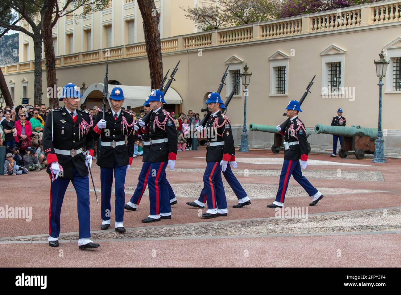 Monte-Ville, Monaco, April 21st 2023:- Members of the Compagnie des ...