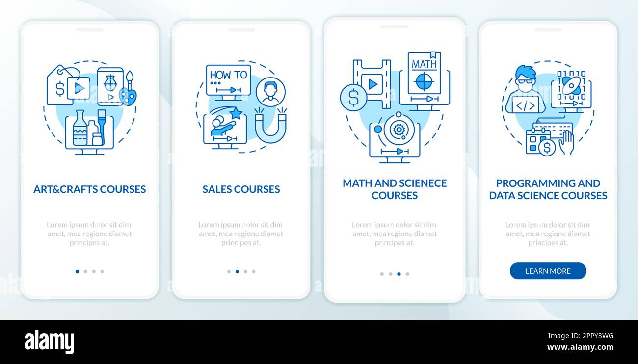 Online classes ui hi-res stock photography and images - Alamy