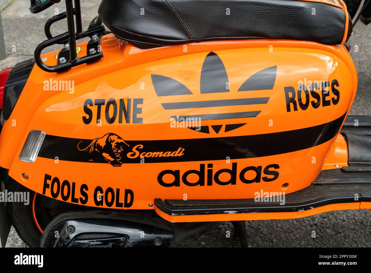 Customised scooter at Ribble Valley Scooter Rally 2022 Stock Photo - Alamy