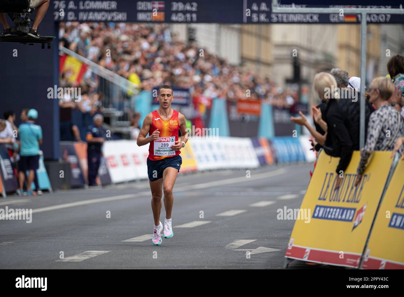 Dario Ivanovski participating in the Marathon of the European Athletics ...