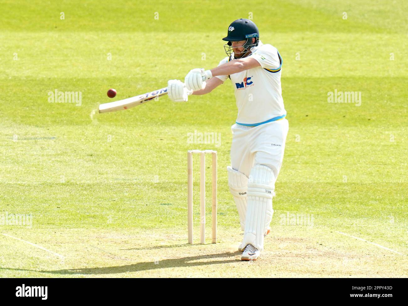 Yorkshire's Jonny Bairstow before being caught out by Nottinghamshire's ...