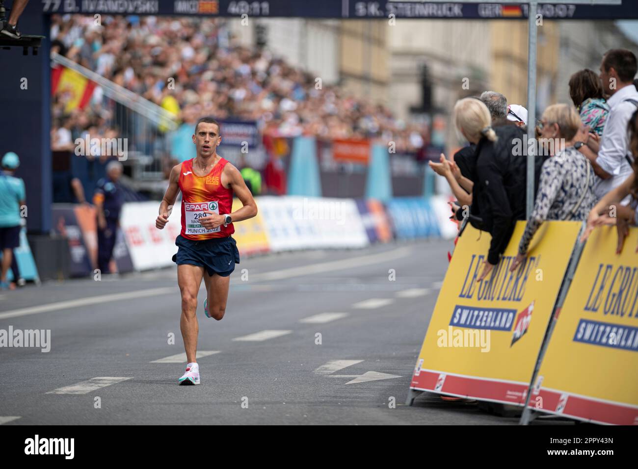 Dario Ivanovski participating in the Marathon of the European Athletics ...