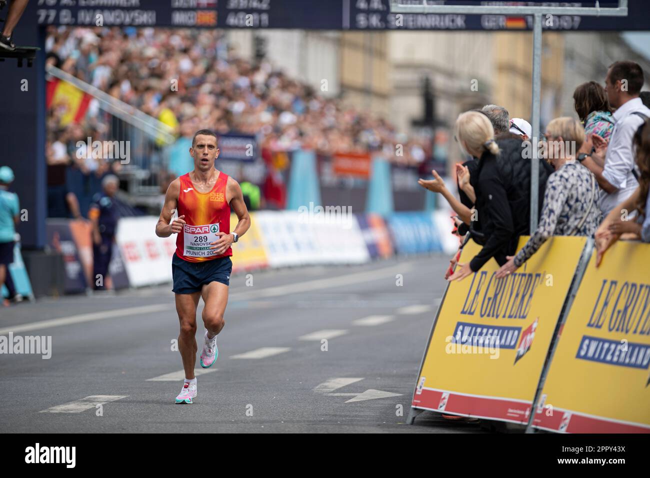 Dario Ivanovski participating in the Marathon of the European Athletics ...
