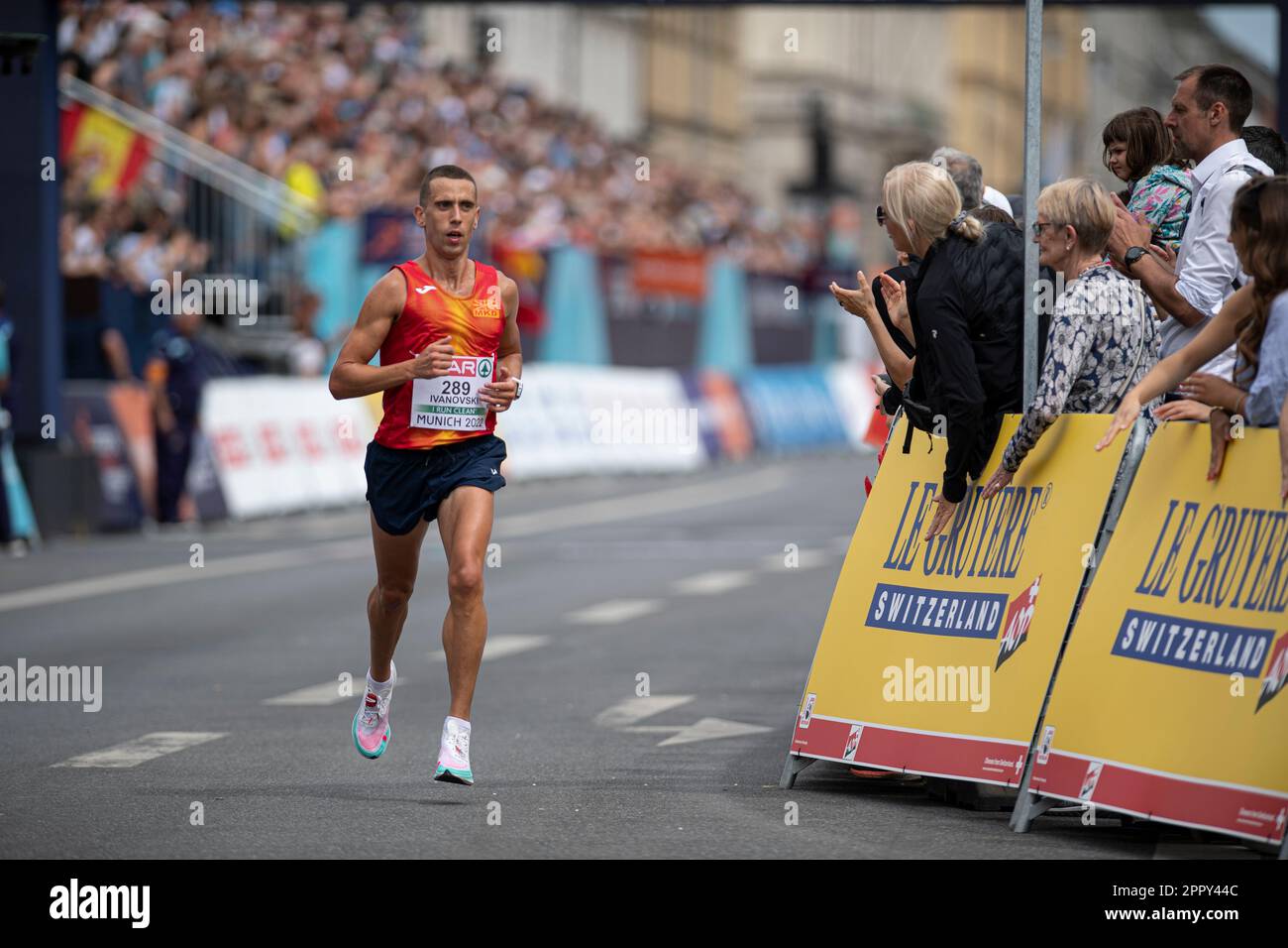 Dario Ivanovski participating in the Marathon of the European Athletics ...
