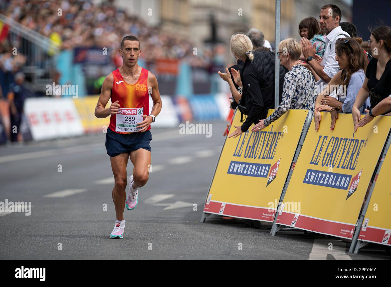 Dario Ivanovski participating in the Marathon of the European Athletics ...