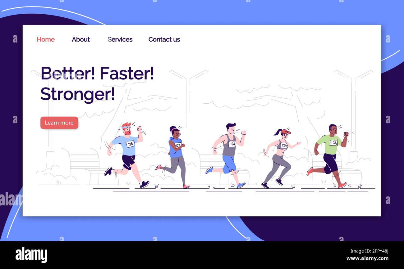 Running footrace Stock Vector Images - Alamy