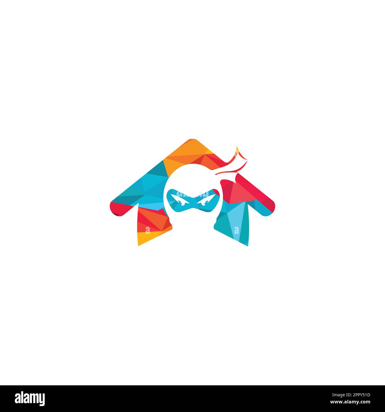 Ninja House vector logo design Stock Vector Image & Art - Alamy