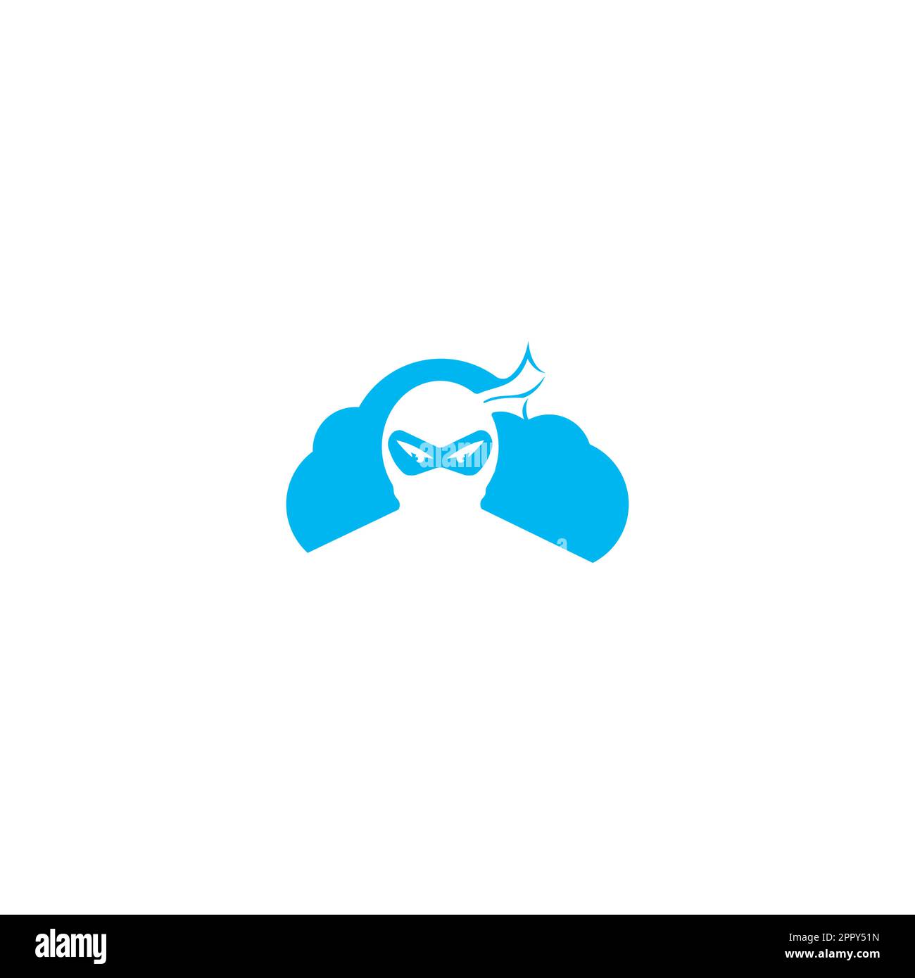 Ninja cloud sky vector logo design Stock Vector Image & Art - Alamy