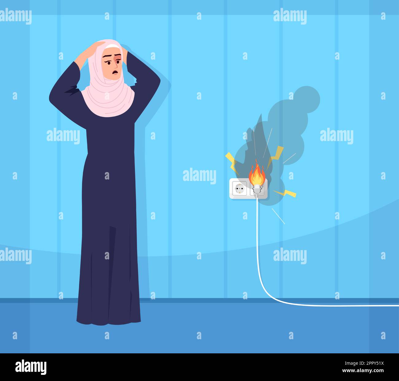 American socket fire Stock Vector Images - Alamy