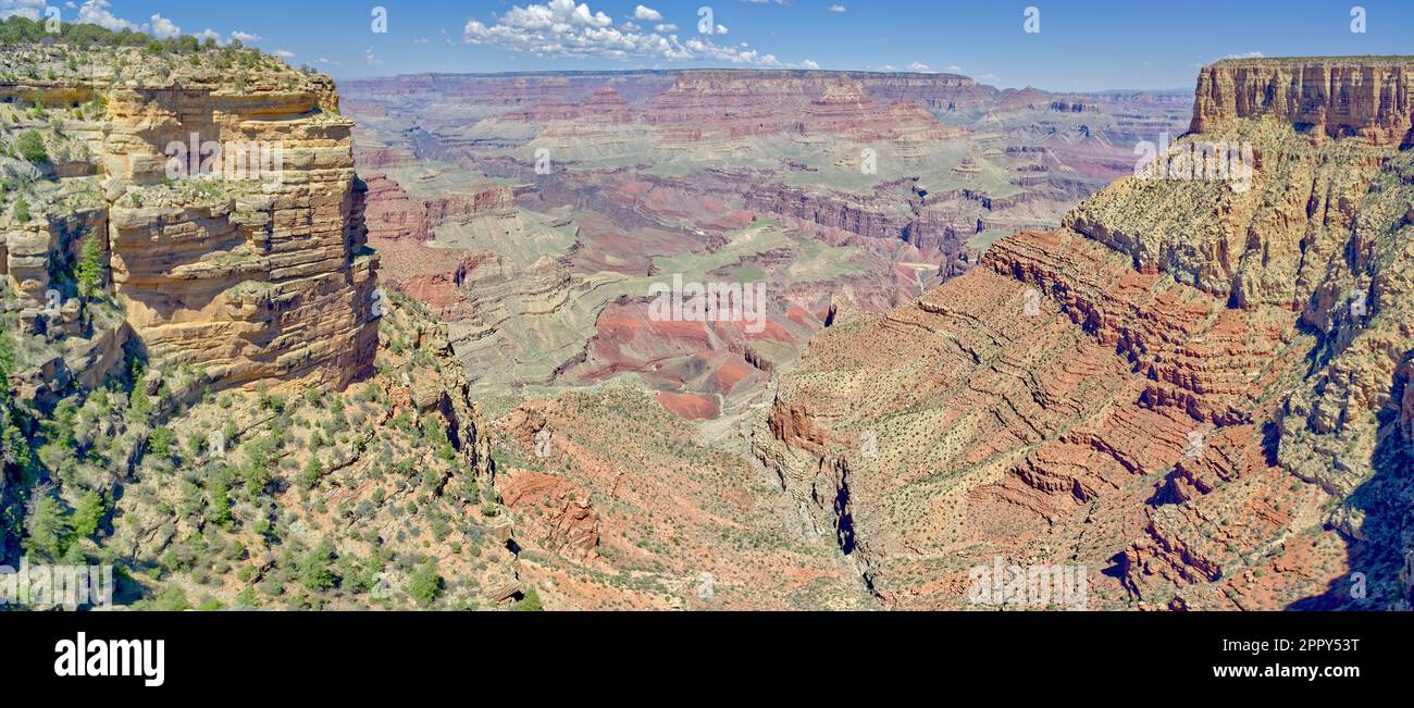 Grand Canyon Arizona viewed from the cliffs east of Moran Point. Zuni ...