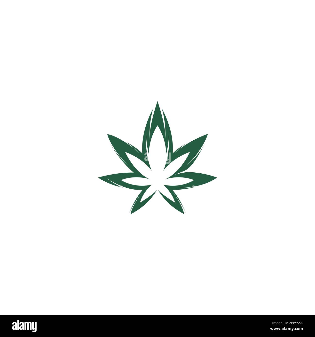 Cannabis leaf logo design. Marijuana leaf logo design template vector ...