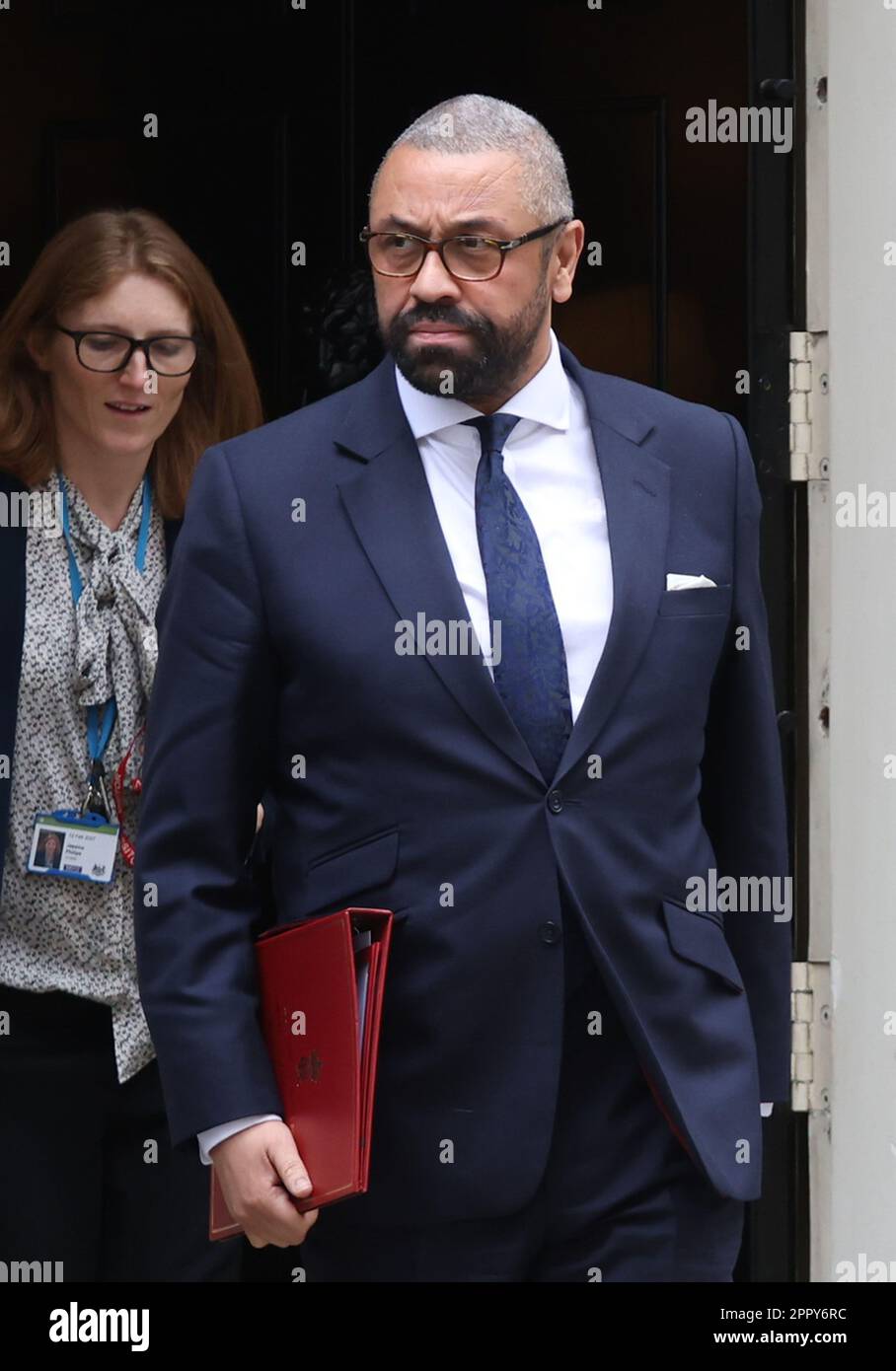 Foreign Secretary James Cleverly leaves Downing Street in London ...