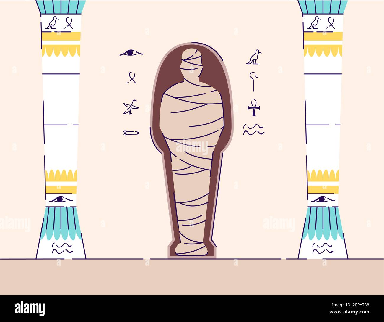 Mummified body Stock Vector Images - Alamy