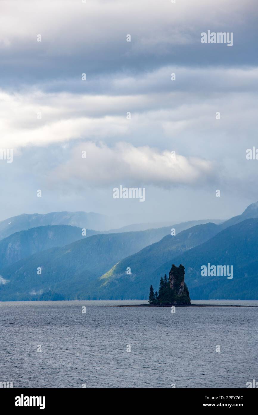 New Eddystone Rock in Alaska at dawn Stock Photo - Alamy