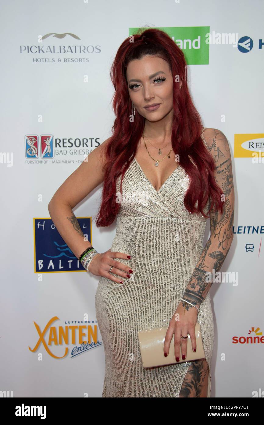 Calcar, Deutschland. 22nd Apr, 2023. Aline JOST, actress, red carpet ...