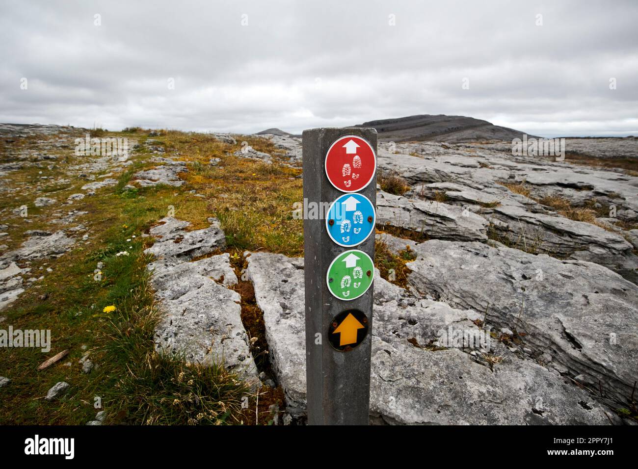 coloured walking trails across the burren national park the burren ...