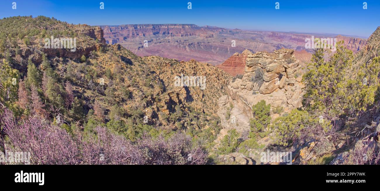 View of a rock spire called Tanner Rock just east of Lipan Point at ...