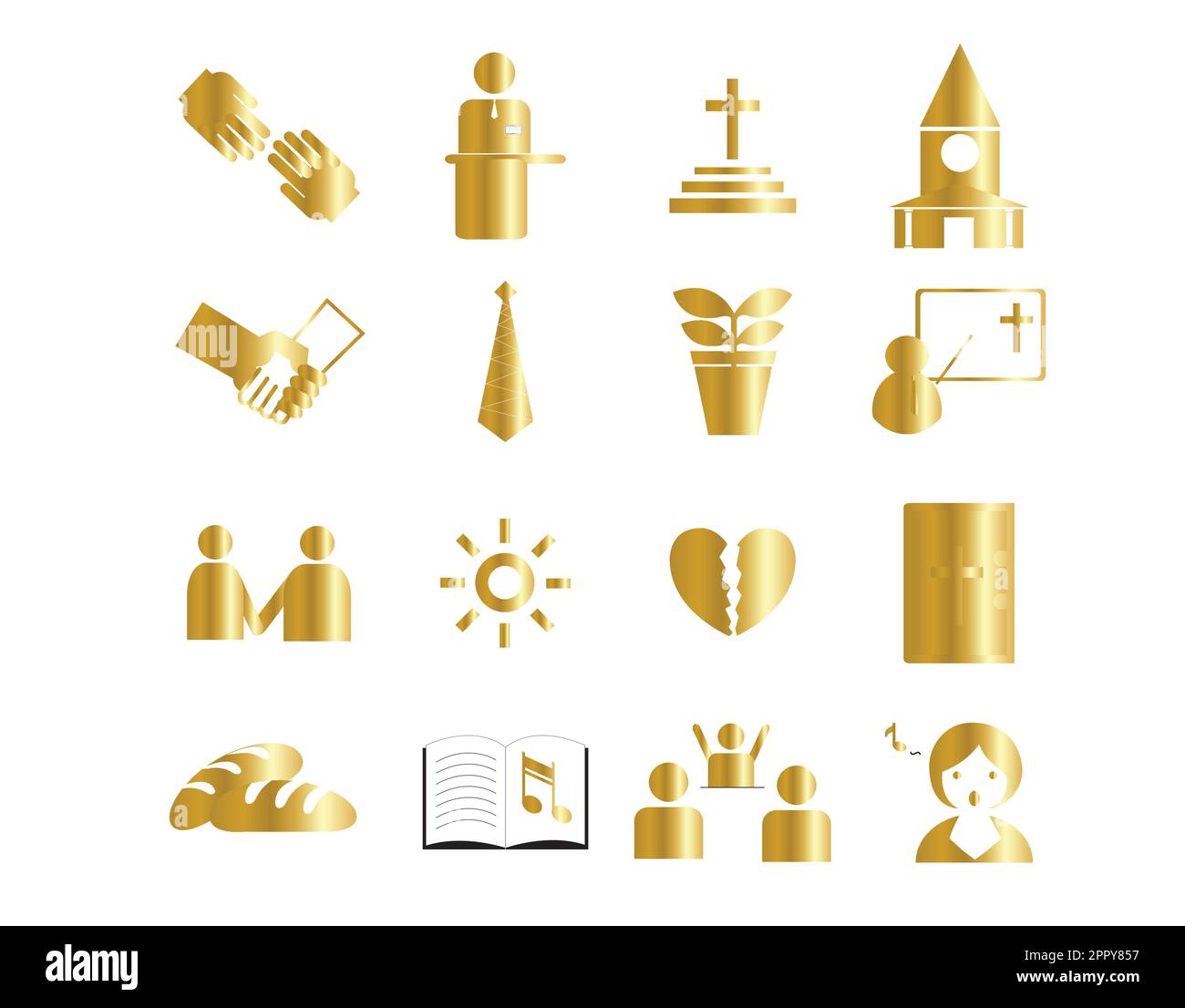 Vector religious symbols icons Cut Out Stock Images & Pictures - Alamy