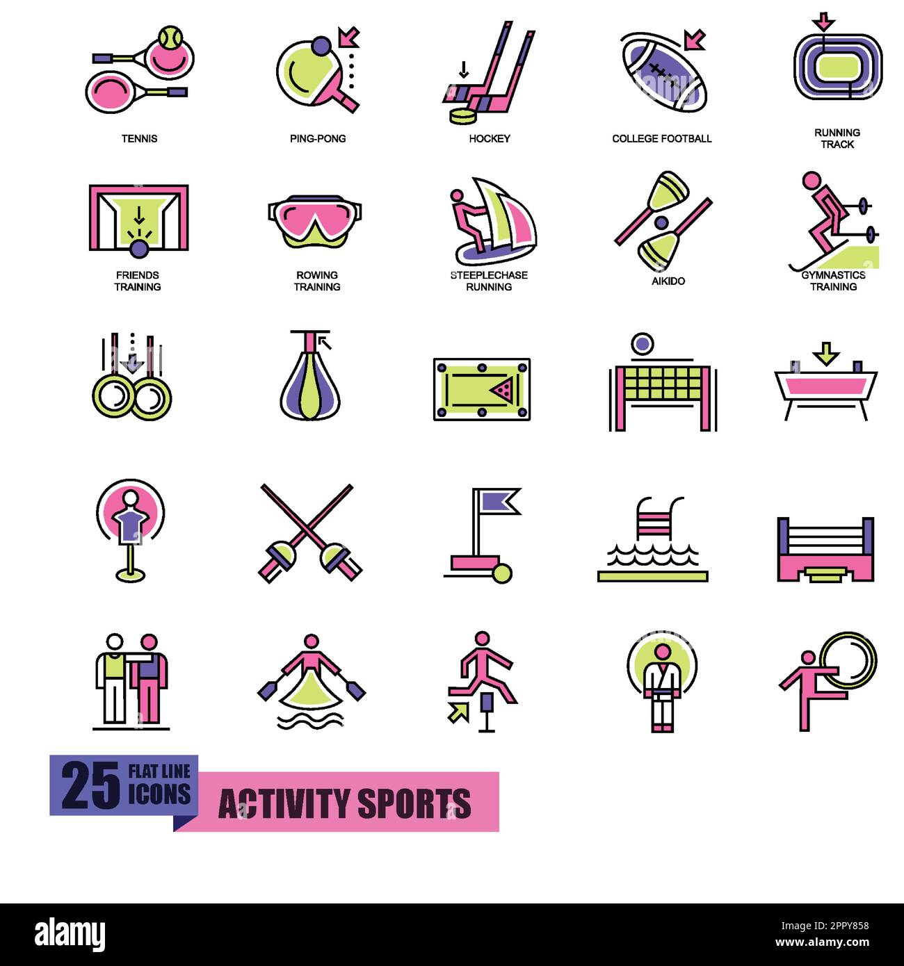Activity sports icons collection Stock Vector Image & Art - Alamy