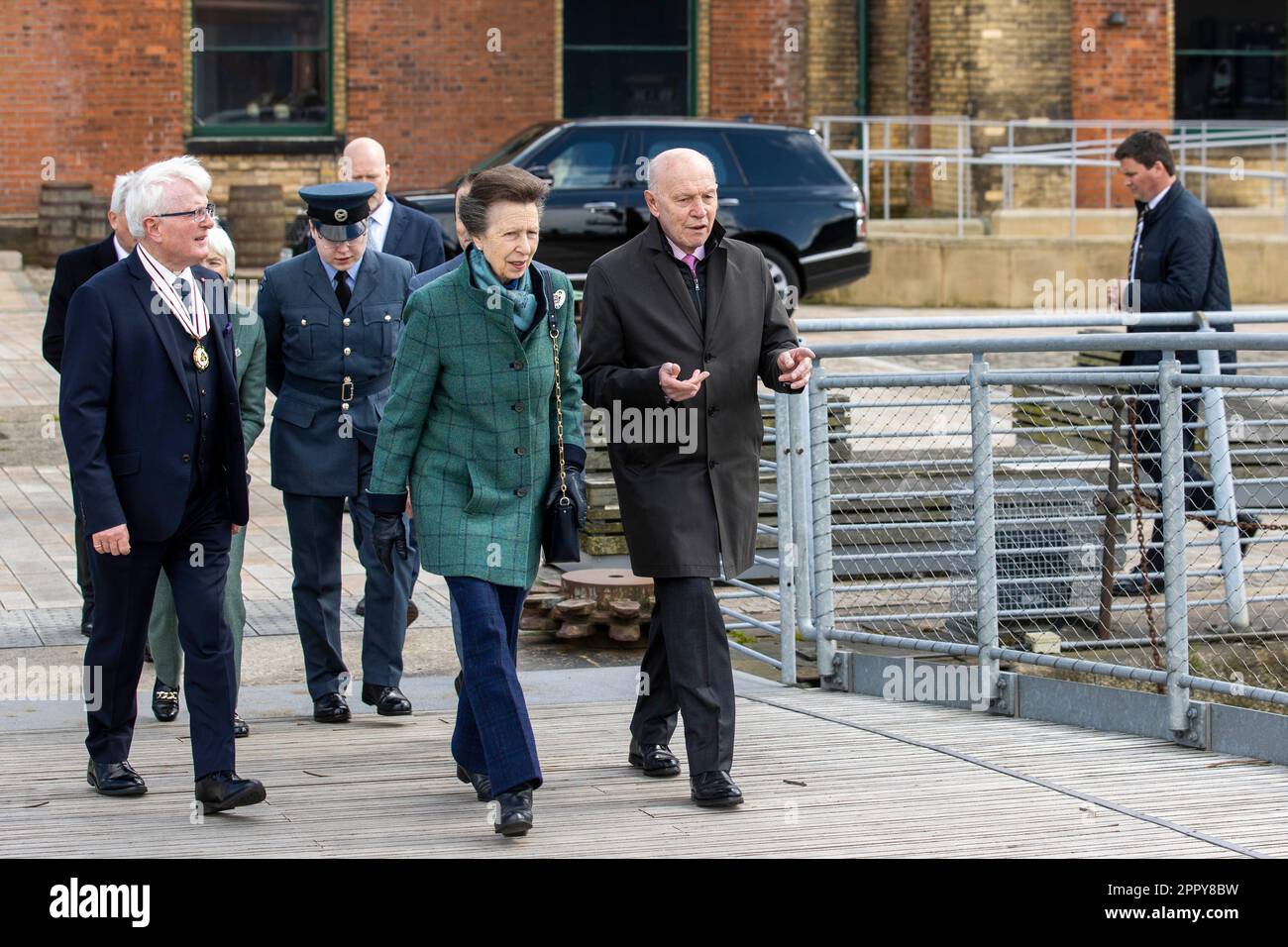 The Princess Royal, with Captain John Rees (right) Chief of Staff ...