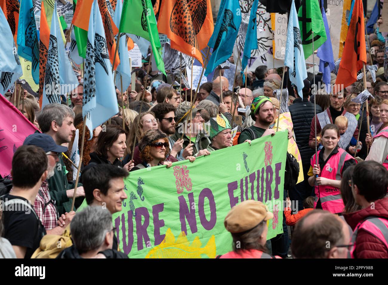 Large crowds gather for a rally in front of Westminster Abbey, London ...