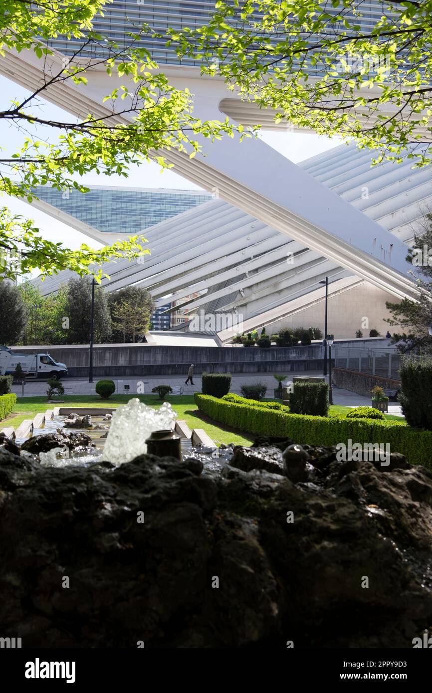 The garden at the conference center in Oviedo,Spain Stock Photo - Alamy