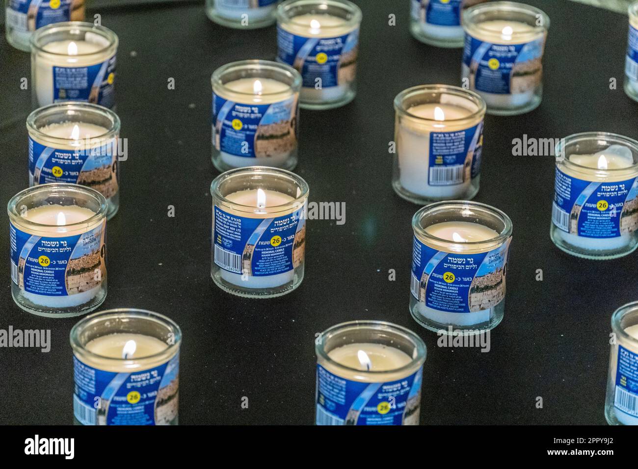 Harish, Israel. memorial Candles, known as "candles for the soul ...