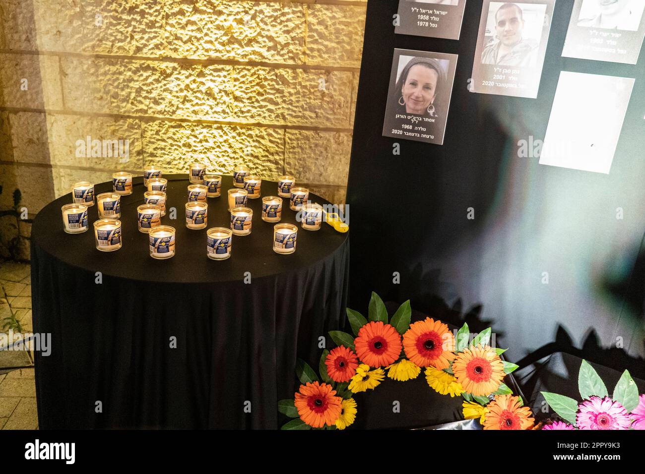 Harish, Israel. memorial Candles, known as "candles for the soul ...