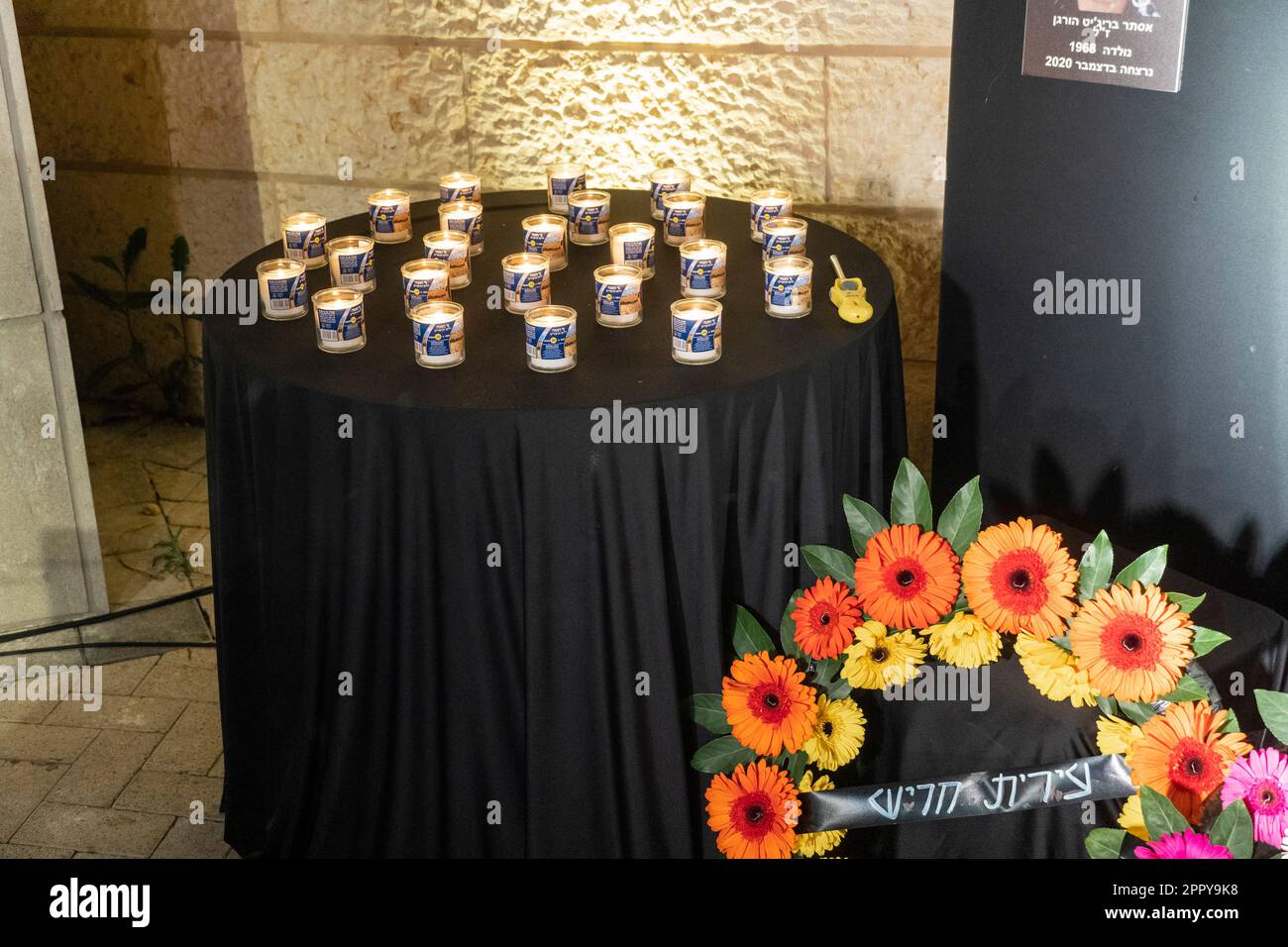 Harish, Israel. memorial Candles, known as "candles for the soul ...