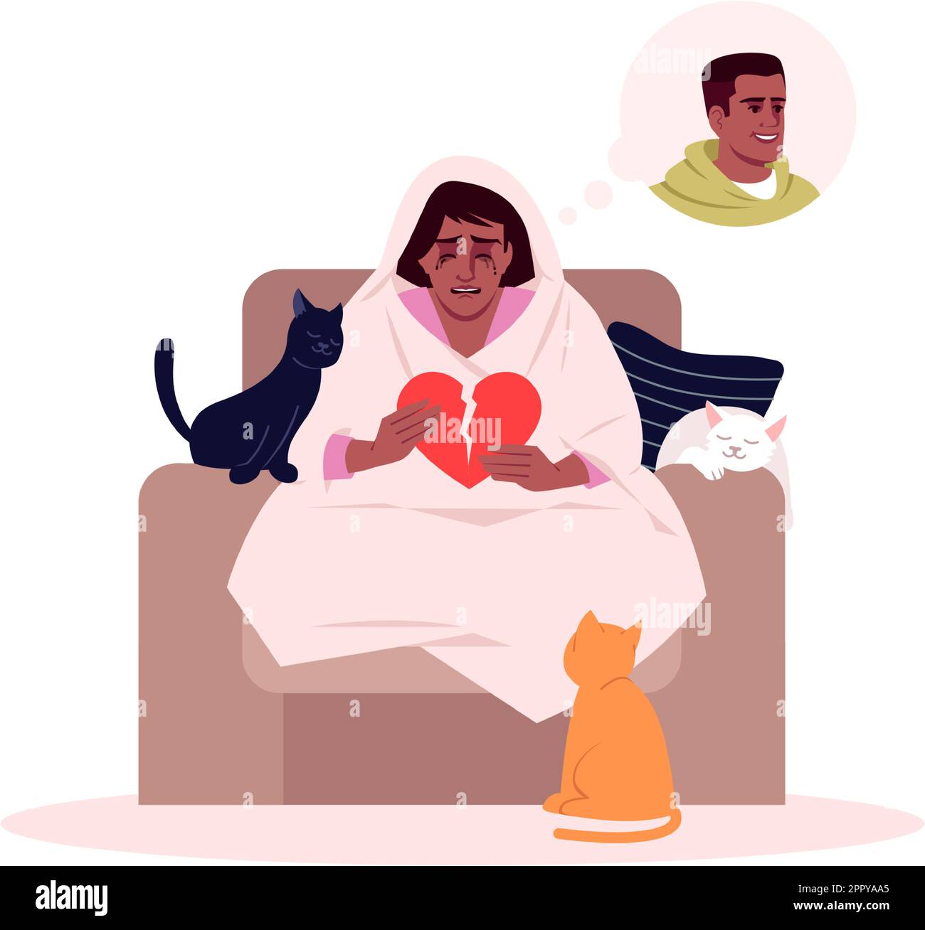 Stressed heart cartoon icon hi-res stock photography and images - Alamy