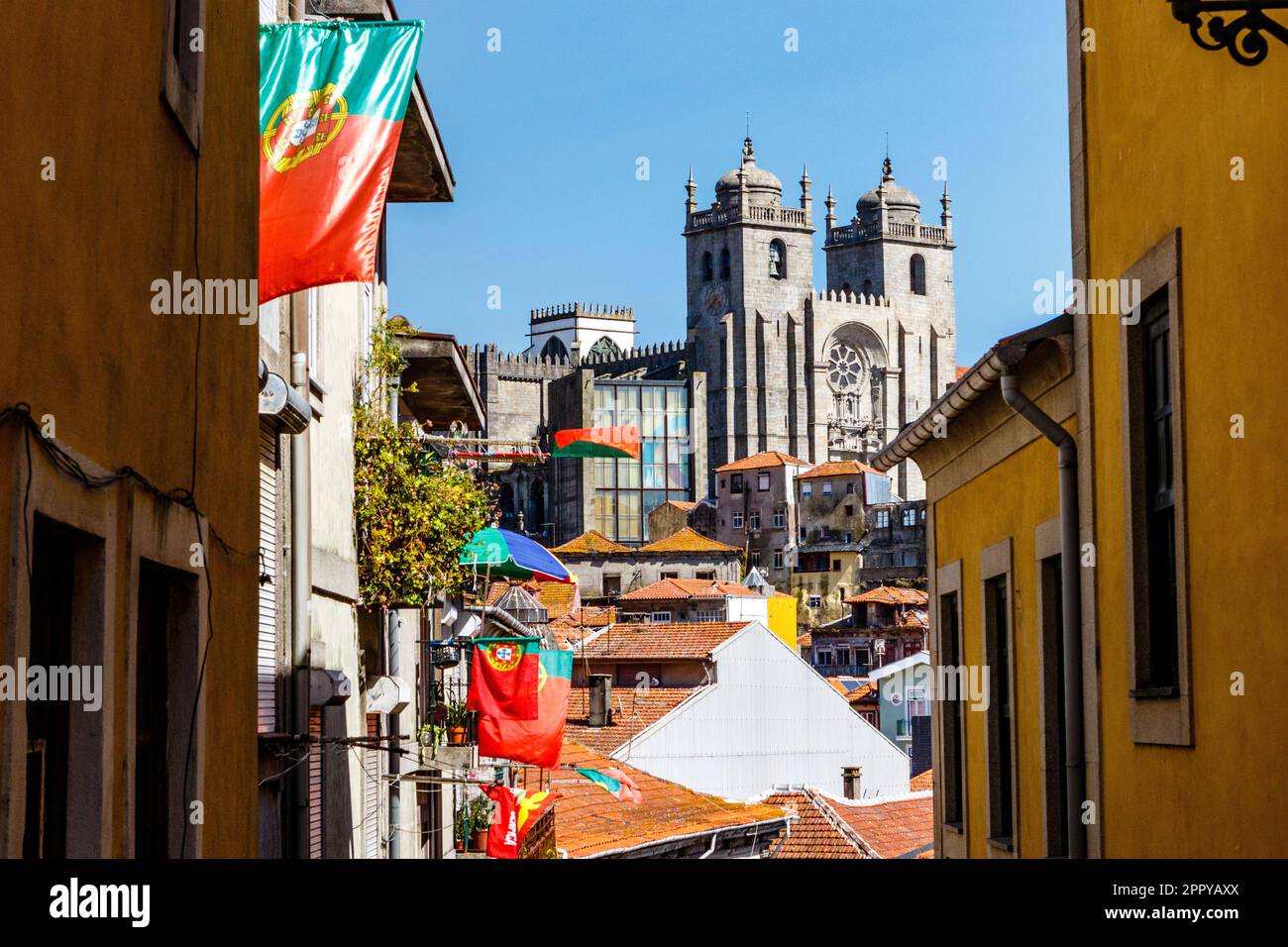 Cathedral towers catholic flags hi-res stock photography and images - Alamy