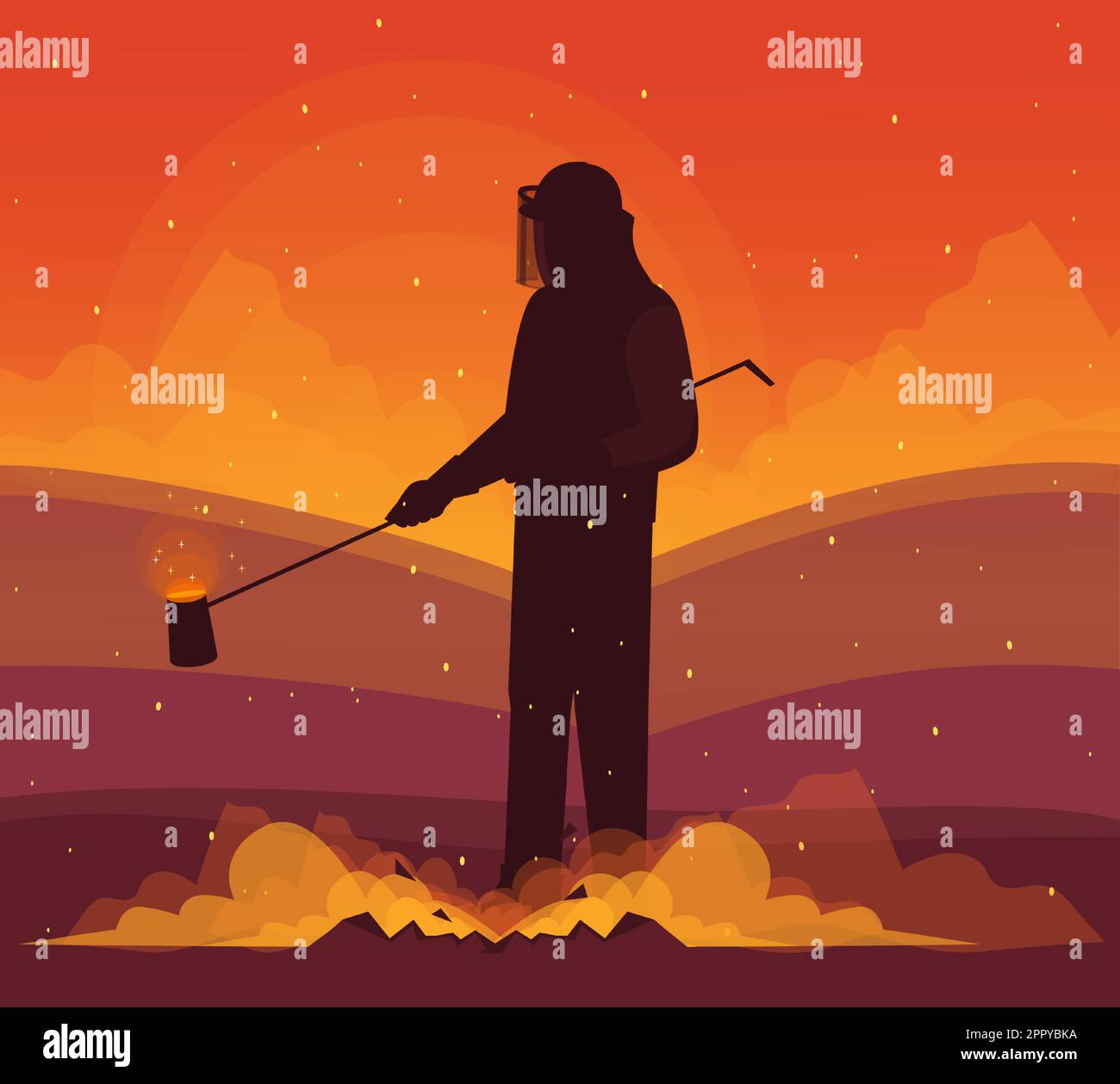 Steelworker silhouette hi-res stock photography and images - Alamy