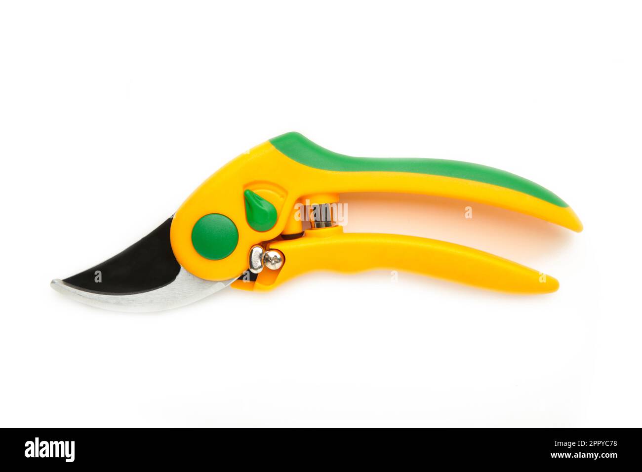 Garden secateurs isolated on a white background Stock Photo - Alamy