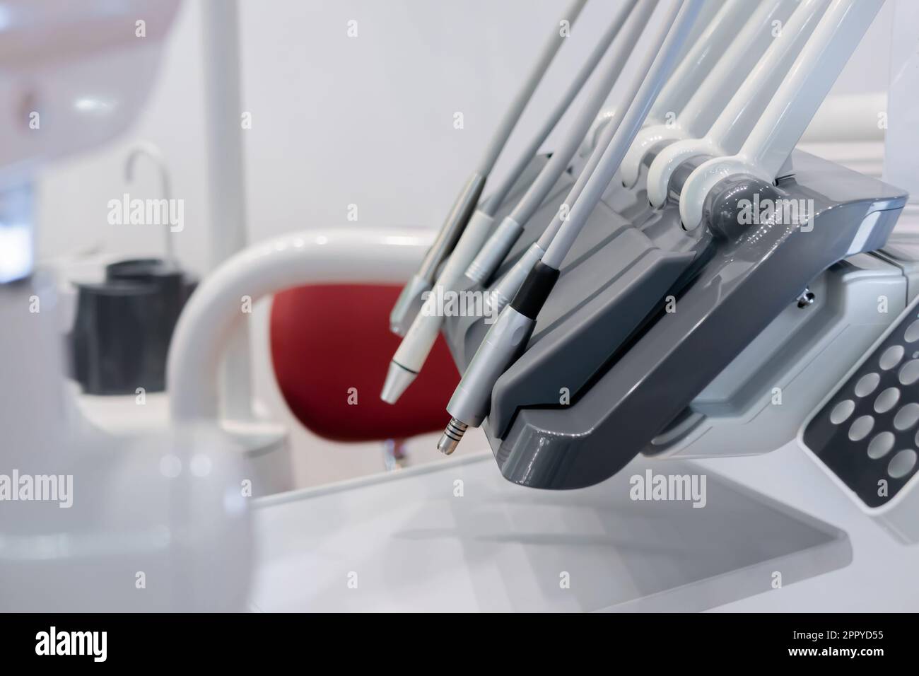 Different instruments and dentistry tools instruments in dental office ...